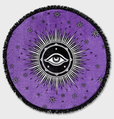 Bedding - Astral Plexus Round Blanket – Red Moon Curios