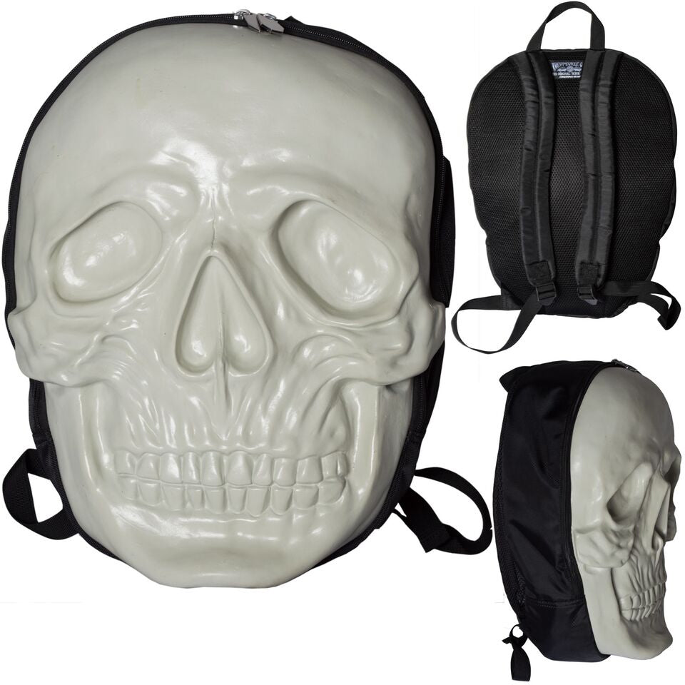 Backpack - Giant White Skull – Red Moon Curios